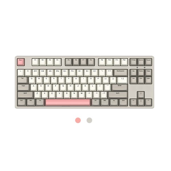 Bàn phím cơ Dareu EK810 white retro (3 Mode – 104 key– Red switch) - KeeCap