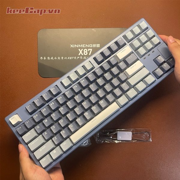 Bàn phím cơ Xinmeng X87 blue mixed (1 mode - hotswap - 87 phím) - KeeCap