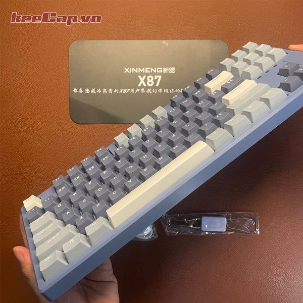 Bàn phím cơ Xinmeng X87 blue mixed (1 mode - hotswap - 87 phím) - KeeCap