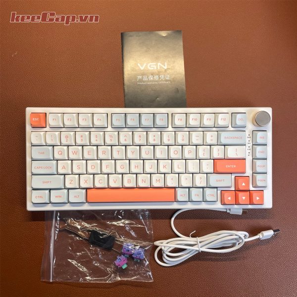 Bàn phím cơ VGN N75 Pro 3 mode (Màu jelly orange - Linear switch ...
