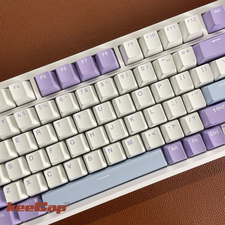 Bàn phím cơ AJAZZ AK820 Pro tím sữa (3 mode - có màn hình - layout 75% ...