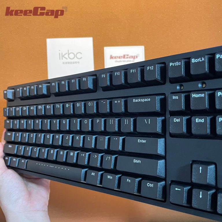 Bàn phím cơ không dây IKBC W200 Full Black (87 phím - Cherry MX red switch - wireless 2.4G) - KeeCap